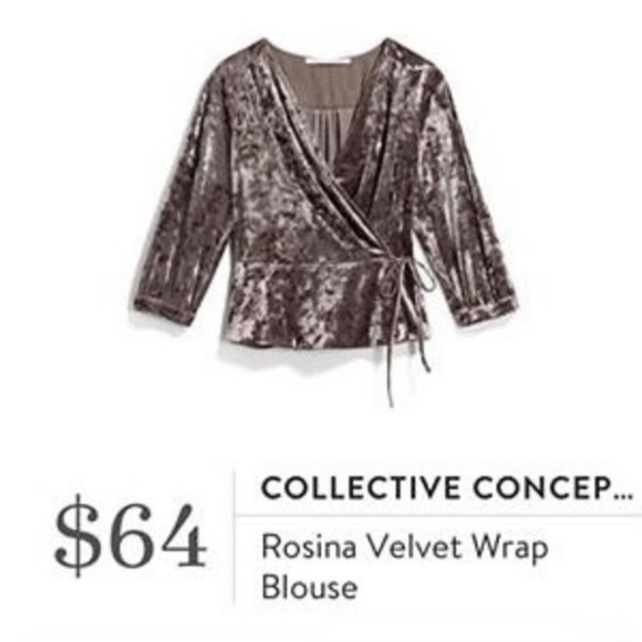 Collective Concepts | Tops | Collective Concepts Velvet Wrap Top | Poshmark